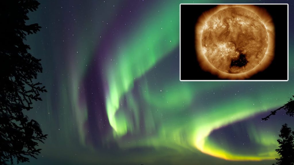 Detectan un agujero en el Sol que generó auroras boreales «inusuales ...